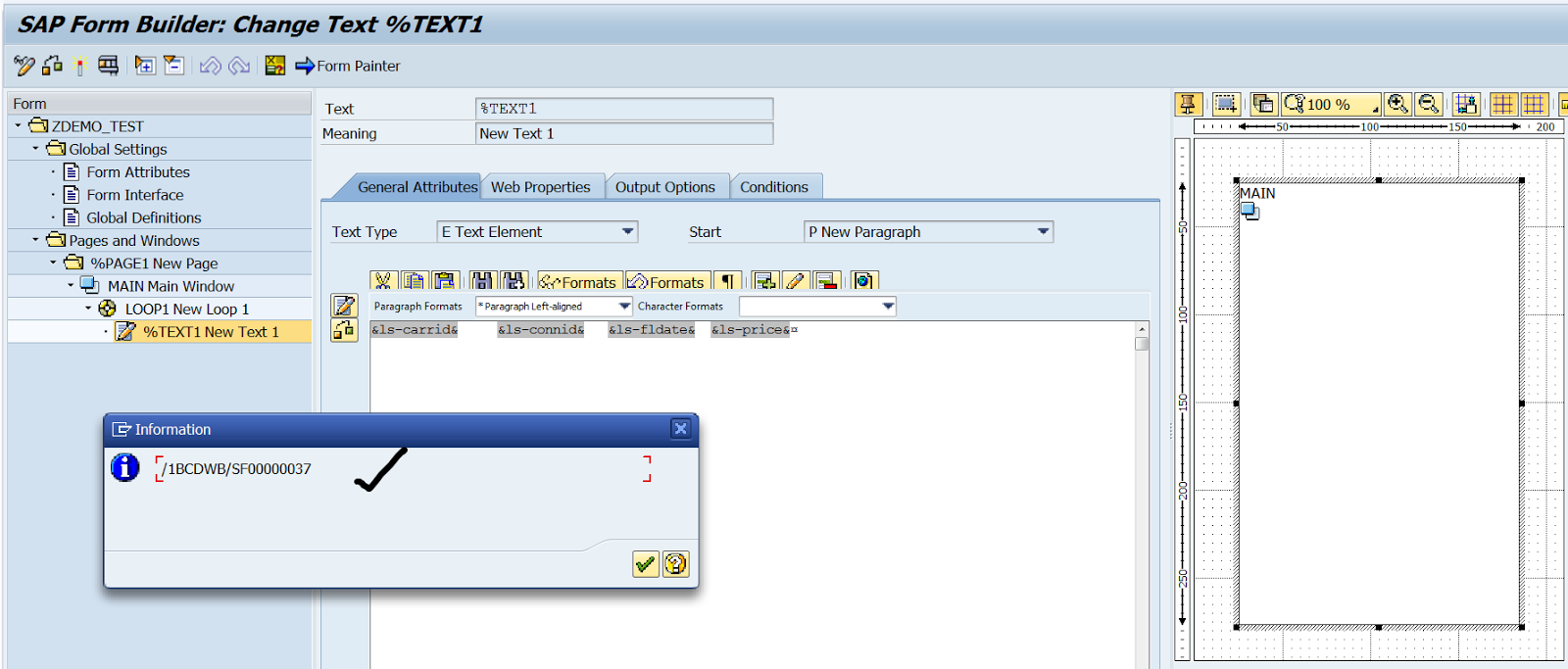 TECHSAP : 12.Smartform : Passing data from driver program to Smartform interface
