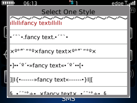 Fancy Text Chat on BBM WhatsApp Facebook .axl | BlackBerry y Otros