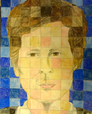 Sharpies, paint, and paper! Oh my!: Chuck Close Inspired Art