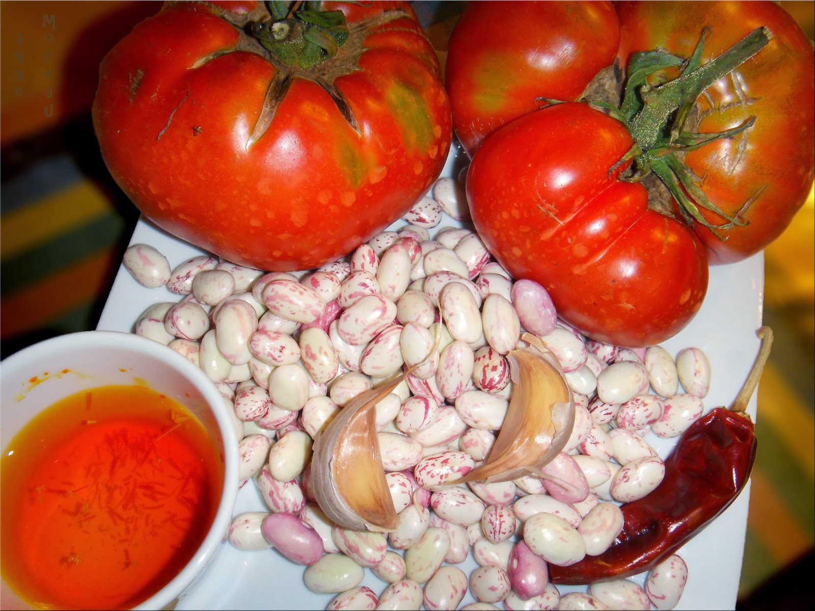 Anne MOREAU: Haricots cocos rouges au safran