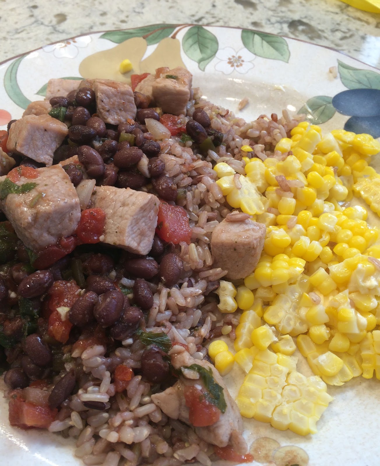through my hands: Pico De Gallo Pork with Jubilee Rice