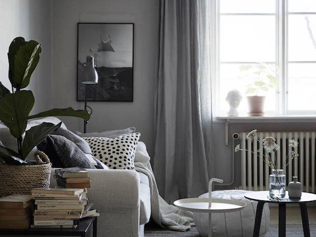 my scandinavian home: A calm, cocoon-like Swedish space in greys