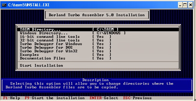 Cara Install Turbo Assembler v5.0
