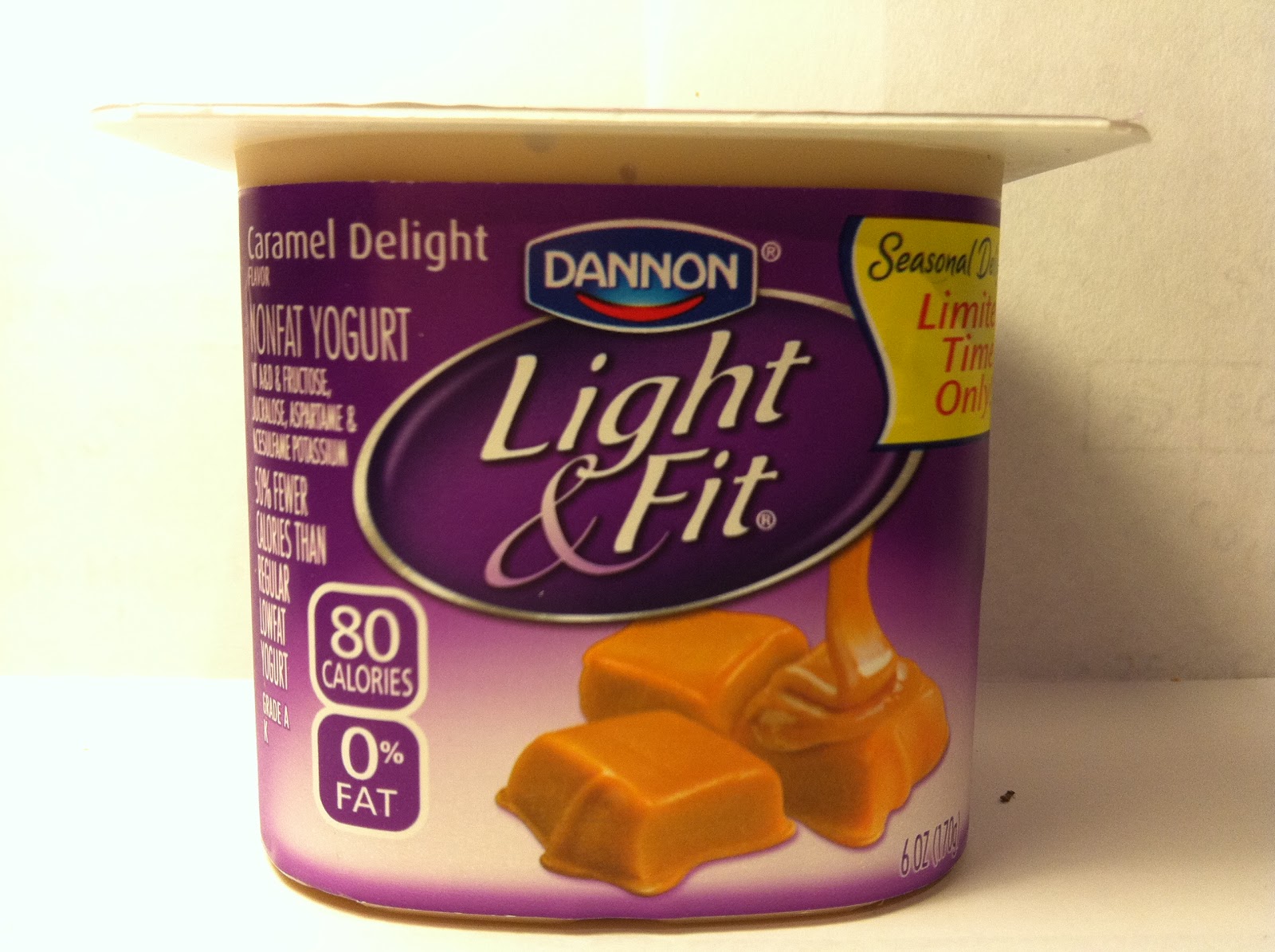 Crazy Food Dude: Review: Dannon Light & Fit Caramel Delight Yogurt