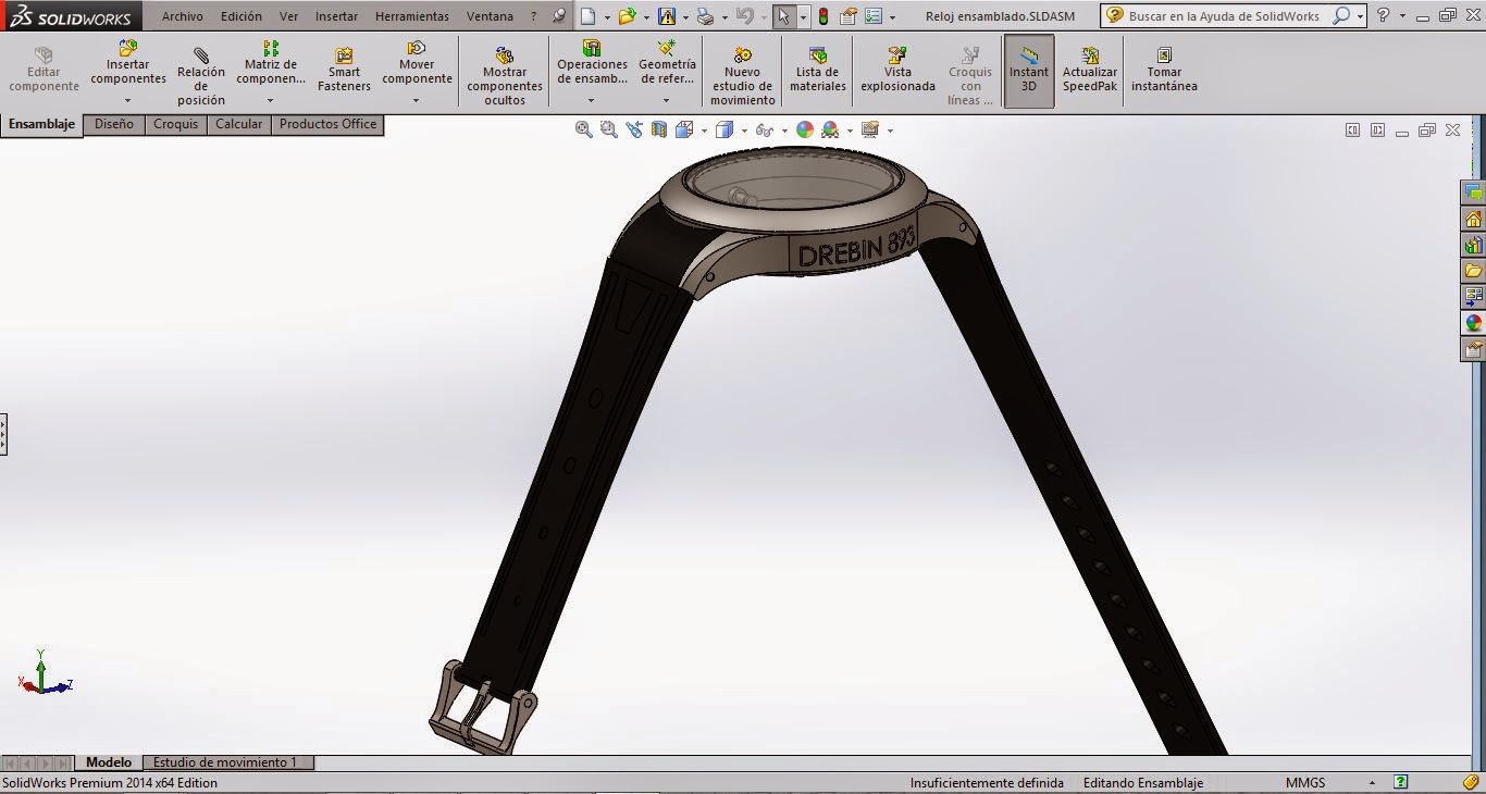 CRLDesigns: Reloj Diseñado con Solid Works