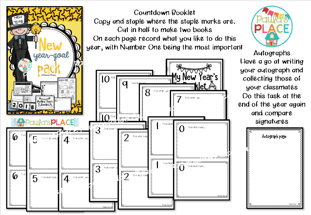 Paula's Place Teaching Resources: Christmas Packs and New Year Goal Setting
