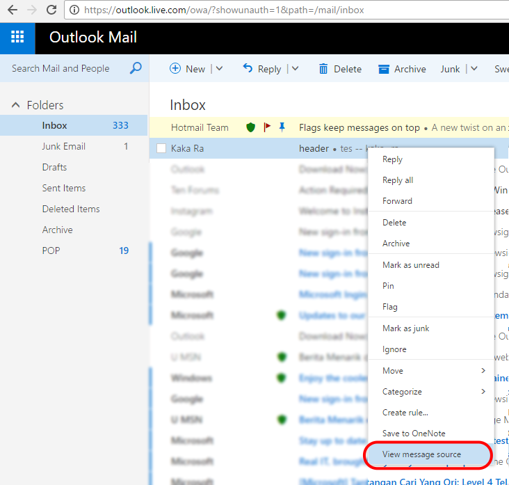 Email Header In Windows 10 Mail App Computer Smartphone Tips Trick Email Header In Windows 10 Mail App Computer Smartphone Tips Trick