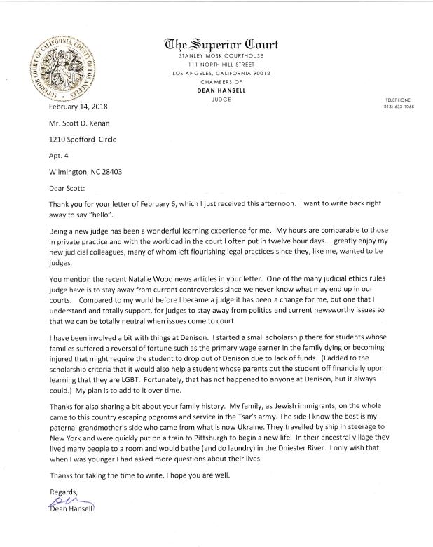 The Weather Continues . . . : Los Angeles Superior Court Judge Dean ...