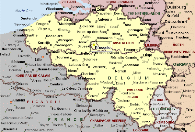 BELGIUM - GEOGRAPHICAL MAPS OF BELGIUM
