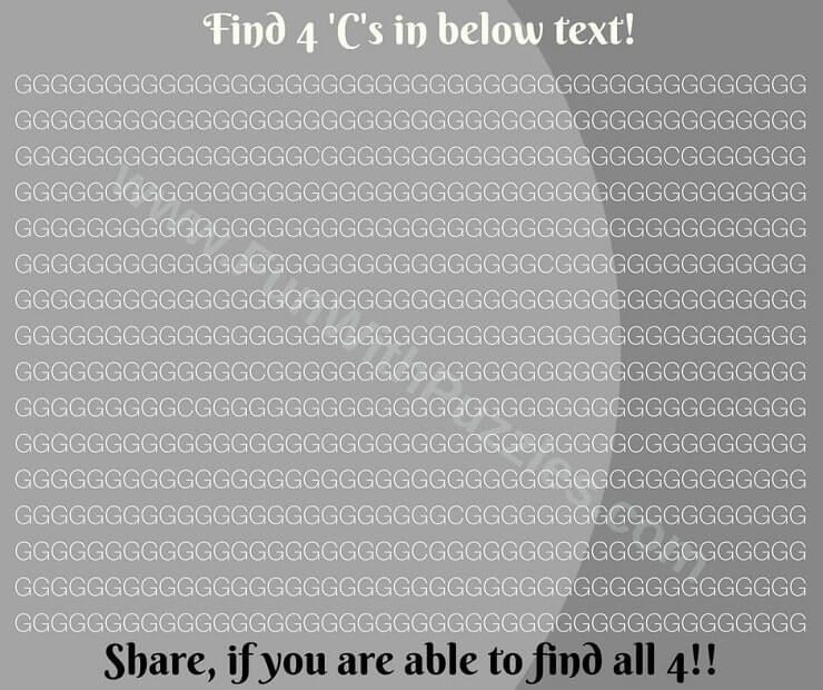 Picture Puzzles Letter Hunt: Can You Spot the Hidden 'C'?