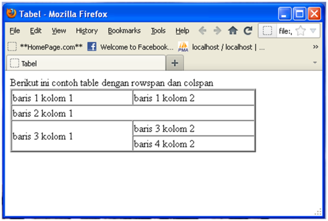 Membuat Tabel Pada HTML | Jin Toples Programming