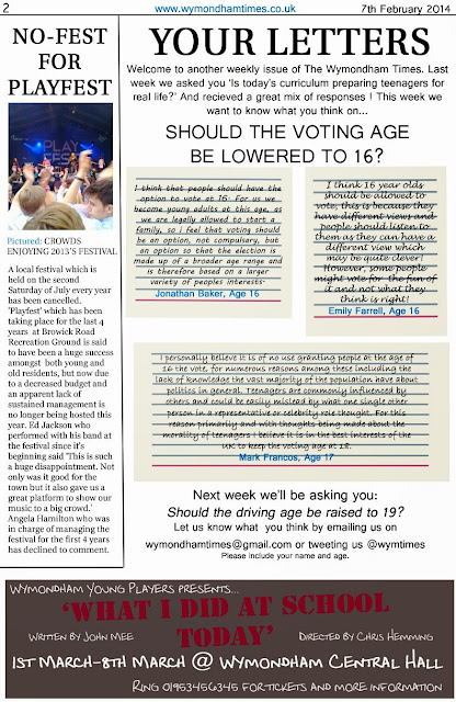 Chloe Jackson, A2 Media Studies: Second Page Layout, Letters and ...