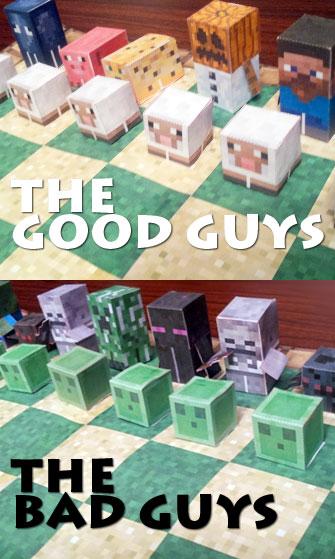 Minecraft Papercraft Chess | Papercraft Paradise | PaperCrafts | Paper ...