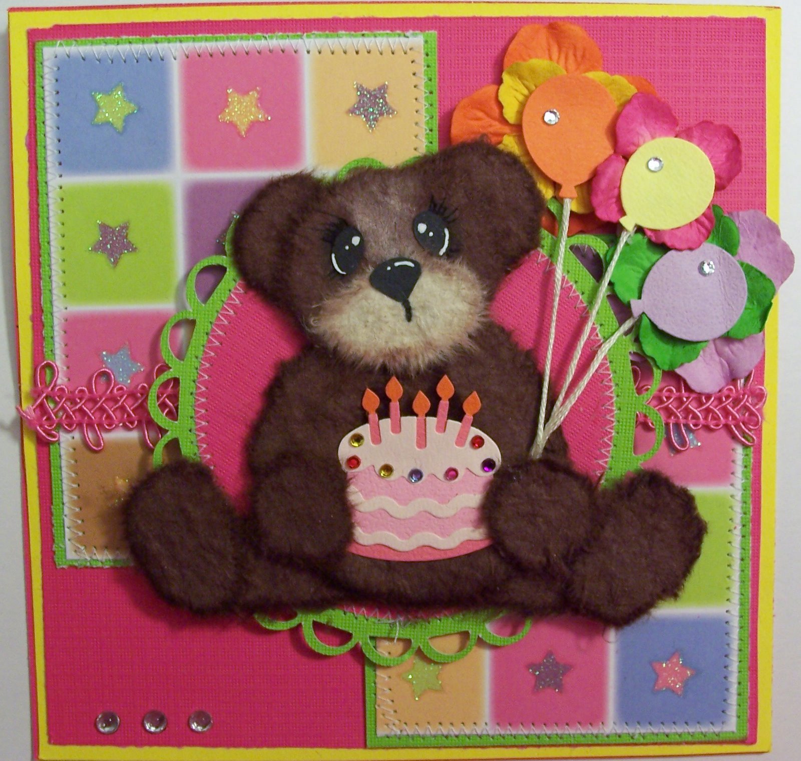 Precious Memories Scrapbooking: Happy Birthday Tear Bear Easel Card