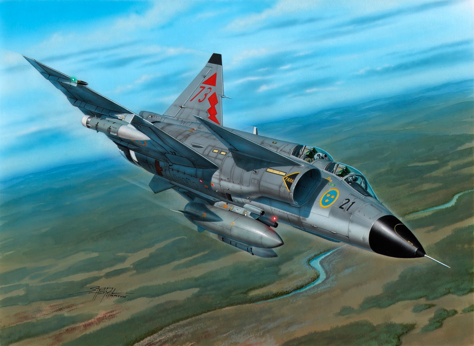 SH48150 SAAB SK-37E Viggen - boxart