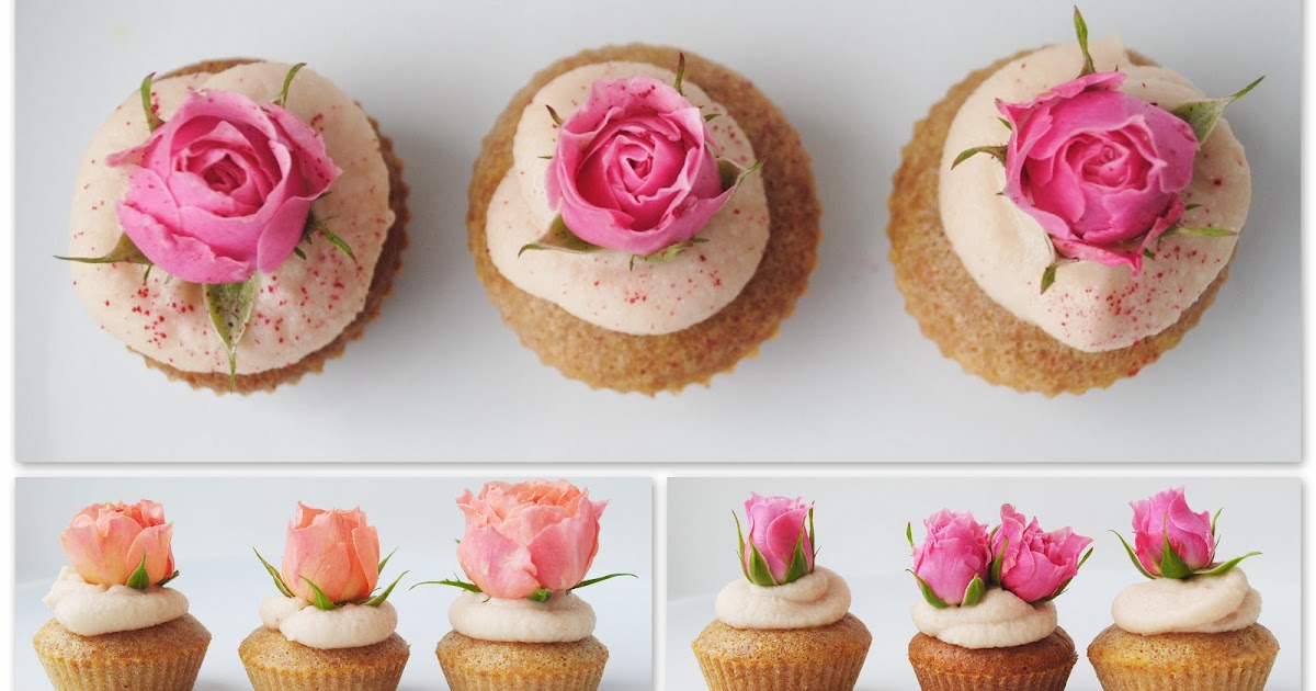 sweet faux real: Vegan Rosewater Cupcakes with Whipped Rice &Coconut cream
