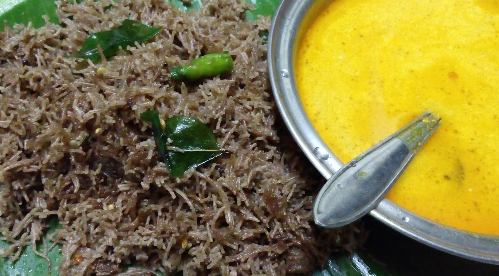 zero zen zeographic: ragi sevai upma with coconut milk veg stew - best ...