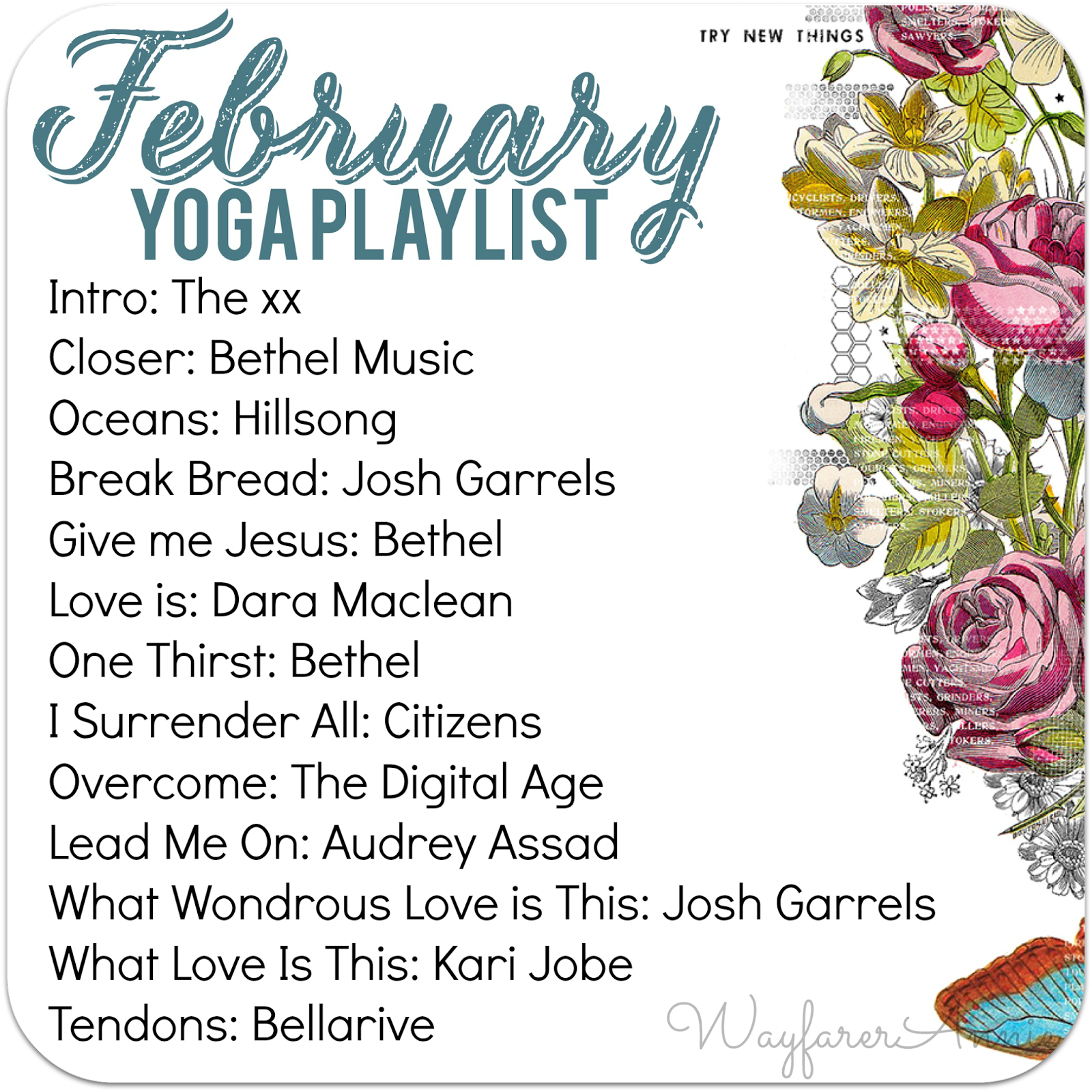 Wayfarer Annie: Hearts Open: February Playlist and Schedule
