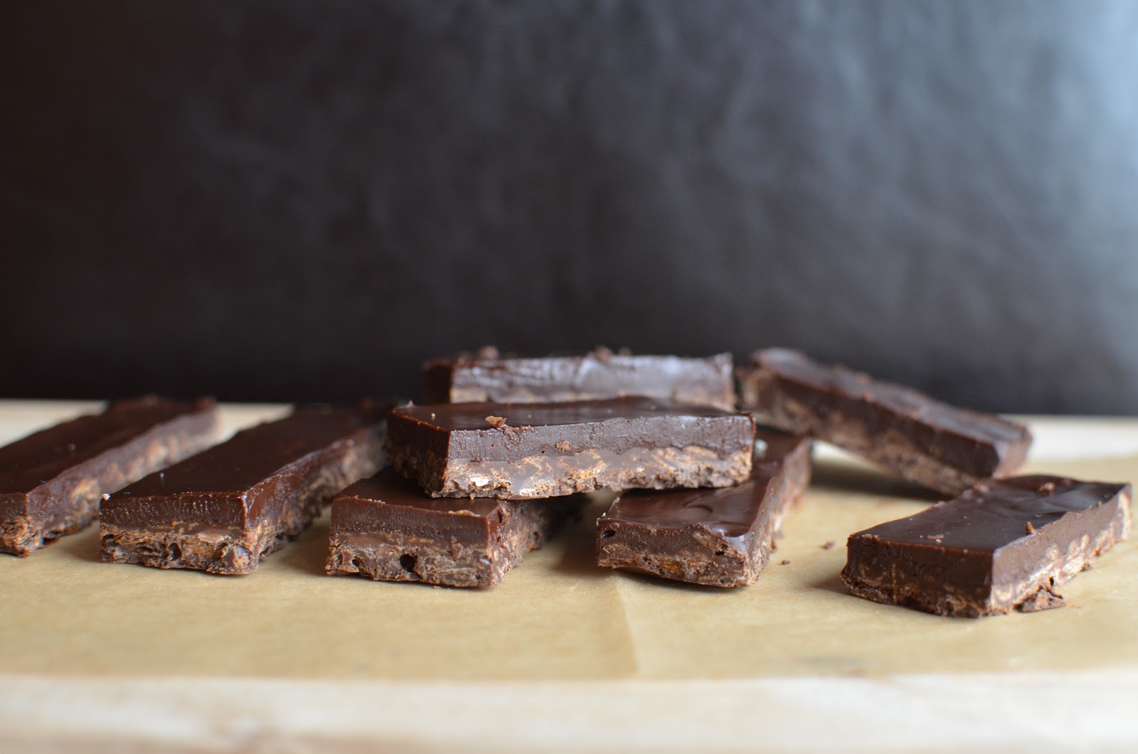Playing with Flour: Chocolate crunch bars (no bake)