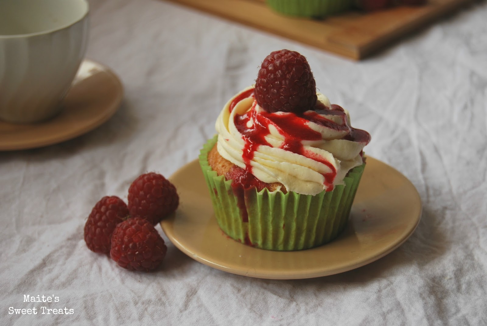 Cupcakes de vainilla y frambuesas | Maite's Sweet Treats