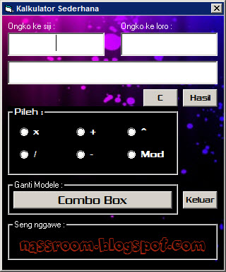 Kalkulator Sederhana dengan Visual Basic 6.0 | Blog room