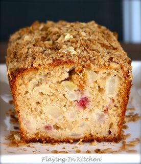 Playing In The Kitchen: Pear and Raspberry Bread Café Style