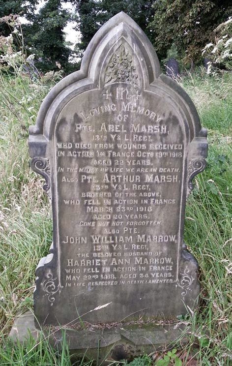 Barnsley & District War Memorial Gravestones: Darfield Churchyard John ...