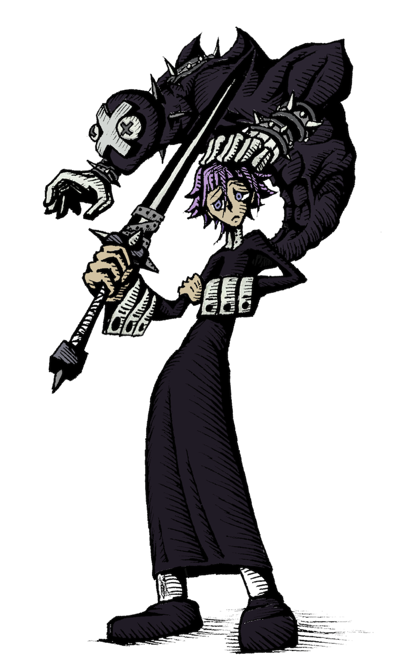 Zipou-shin: SOUL EATER fan art : Crona & Ragnarok VS Golem & Giricco