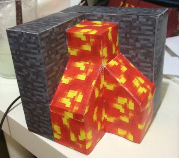 Mini At Least: Papercraft Minecraft XIII (Estructura rocosa con lava ...