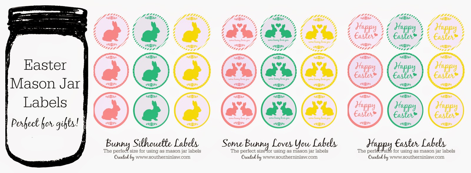 Southern In Law: Free Easter Printables - Mason Jar Labels
