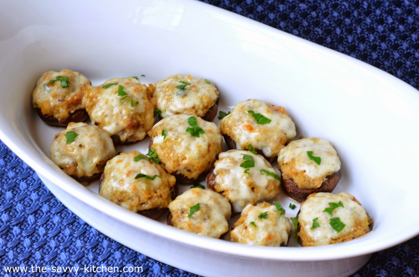 The Savvy Kitchen: Clam and Cheese Stuffed Mushrooms