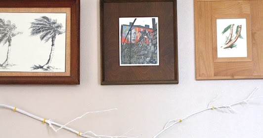 DIY: tree branch wall art
