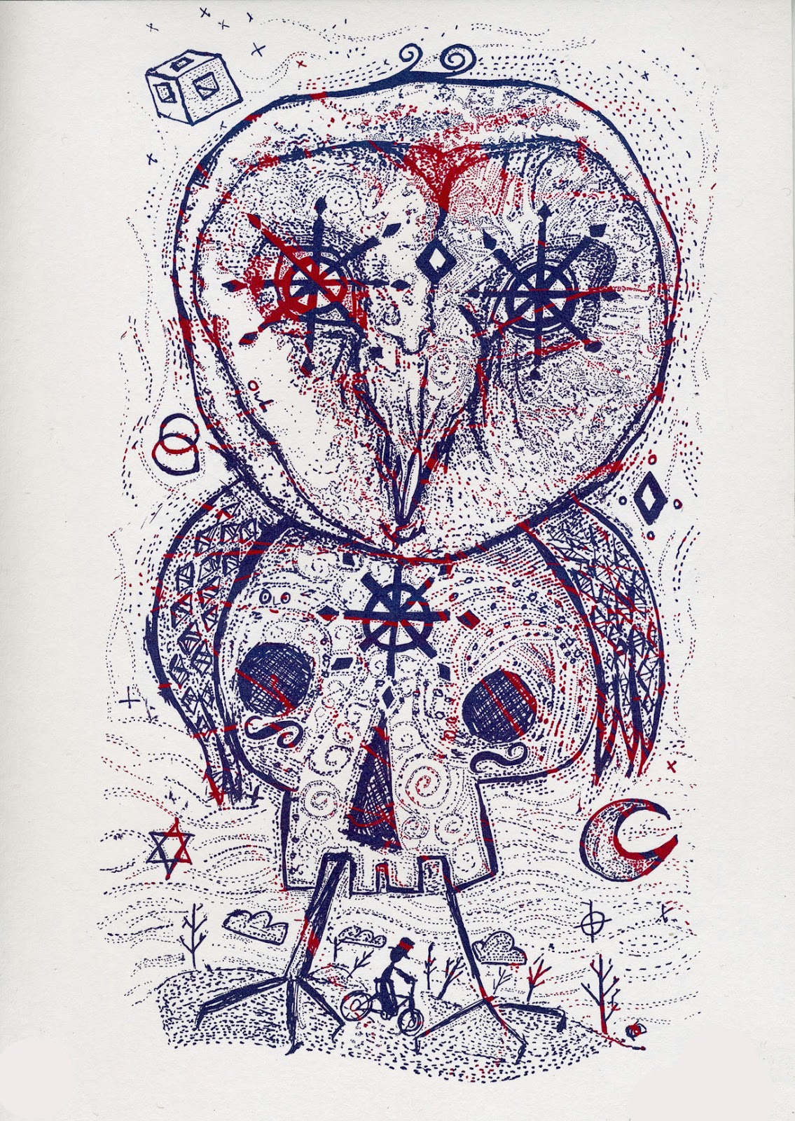 INSIDE THE ROCK POSTER FRAME BLOG: Alan Campbell Cosmic Death Owl Print ...