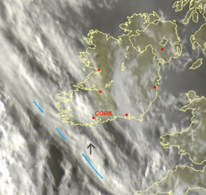 Weather..... Broken sunshine...chance of light rain later. It will ...