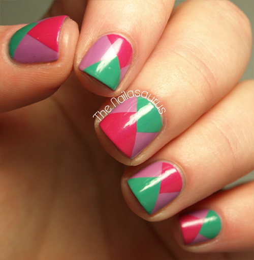 The Nailasaurus | UK Nail Art Blog - Patchwork Colour Block Tutorial ...