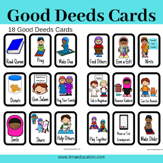 ILMA Education: Printable Good Deeds Cards For Kids Plus Free Colouring