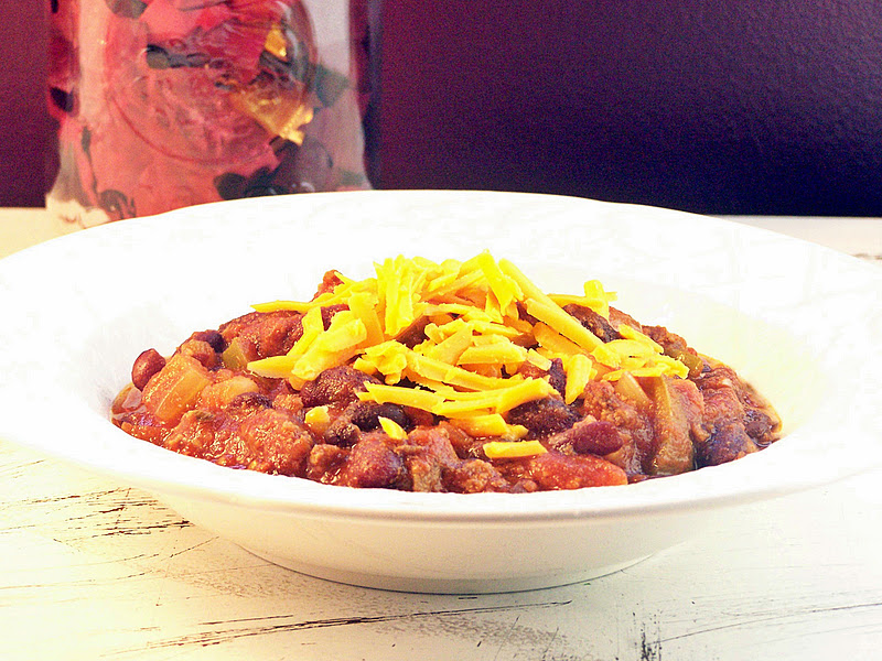 Mellow Beantastic Chili for Slow Cooker Saturday - Cravings of a Lunatic
