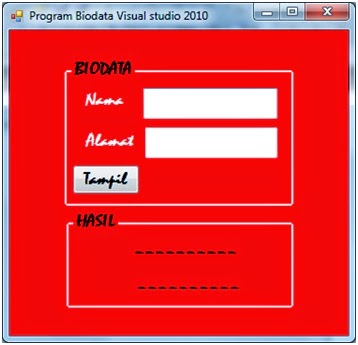 Tutorial Membuat Program Biodata Menggunakan Visual Studio 2010 | Selamat Datang Di Blog Imam ...