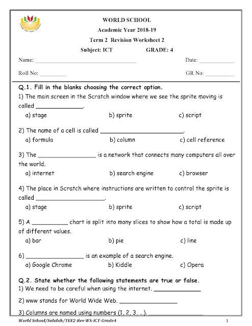 ICT Revision Worksheet For Grade 4 WORLD SCHOOL OMAN ict-revision-worksheet-for-grade-4-world-school-oman
