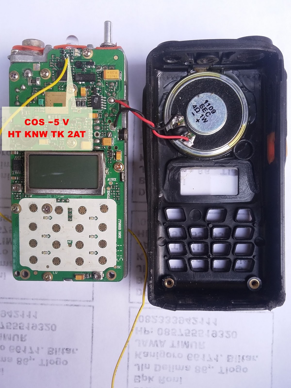 HOBBY RADIO COMMUNICATION REPEATER HT VHF/UHF: COS RADIO HT KNW TK 2AT