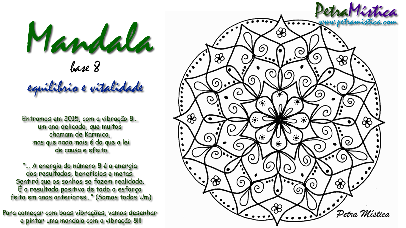 Petra Mística - ColorindoSeuAstral: Mandala Base 8