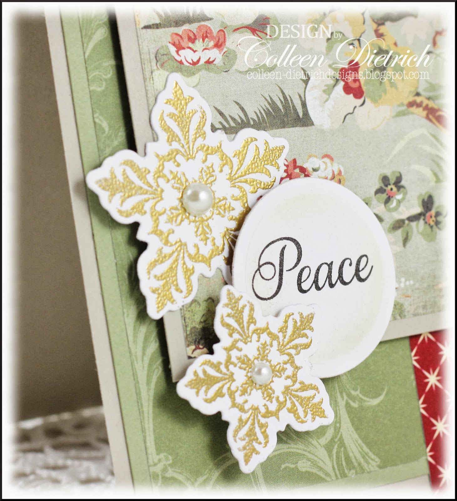 Golden Snowflake Peace | Colleen Dietrich Designs