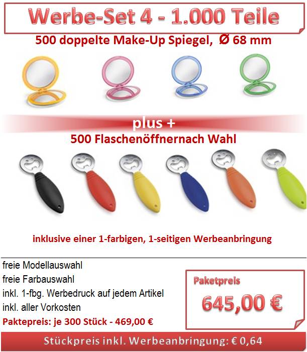 Günstige bedruckte Werbe-Sets, Werbsets - Werbemittel24.com