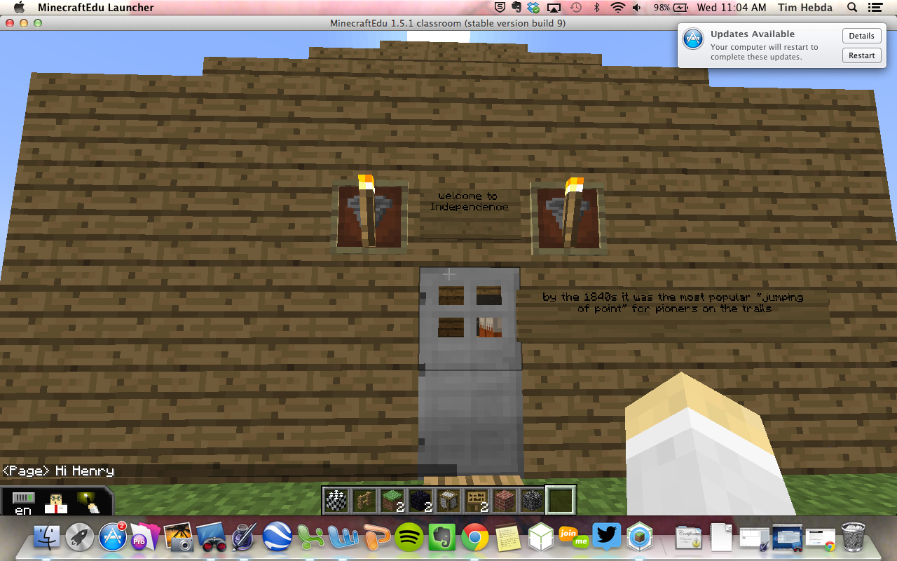 Technology & Learning Cohort: Minecraft and the Oregon Trail