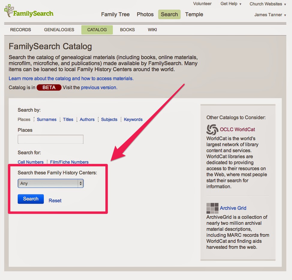 Genealogy's Star: New enhancements to the FamilySearch Catalog.
