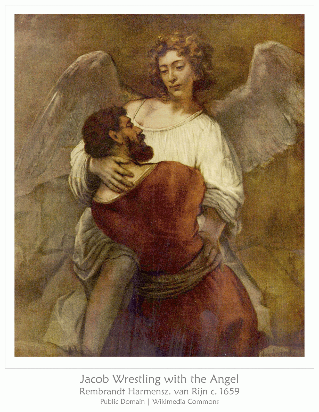 Jacob Wrestles With God Rembrandt