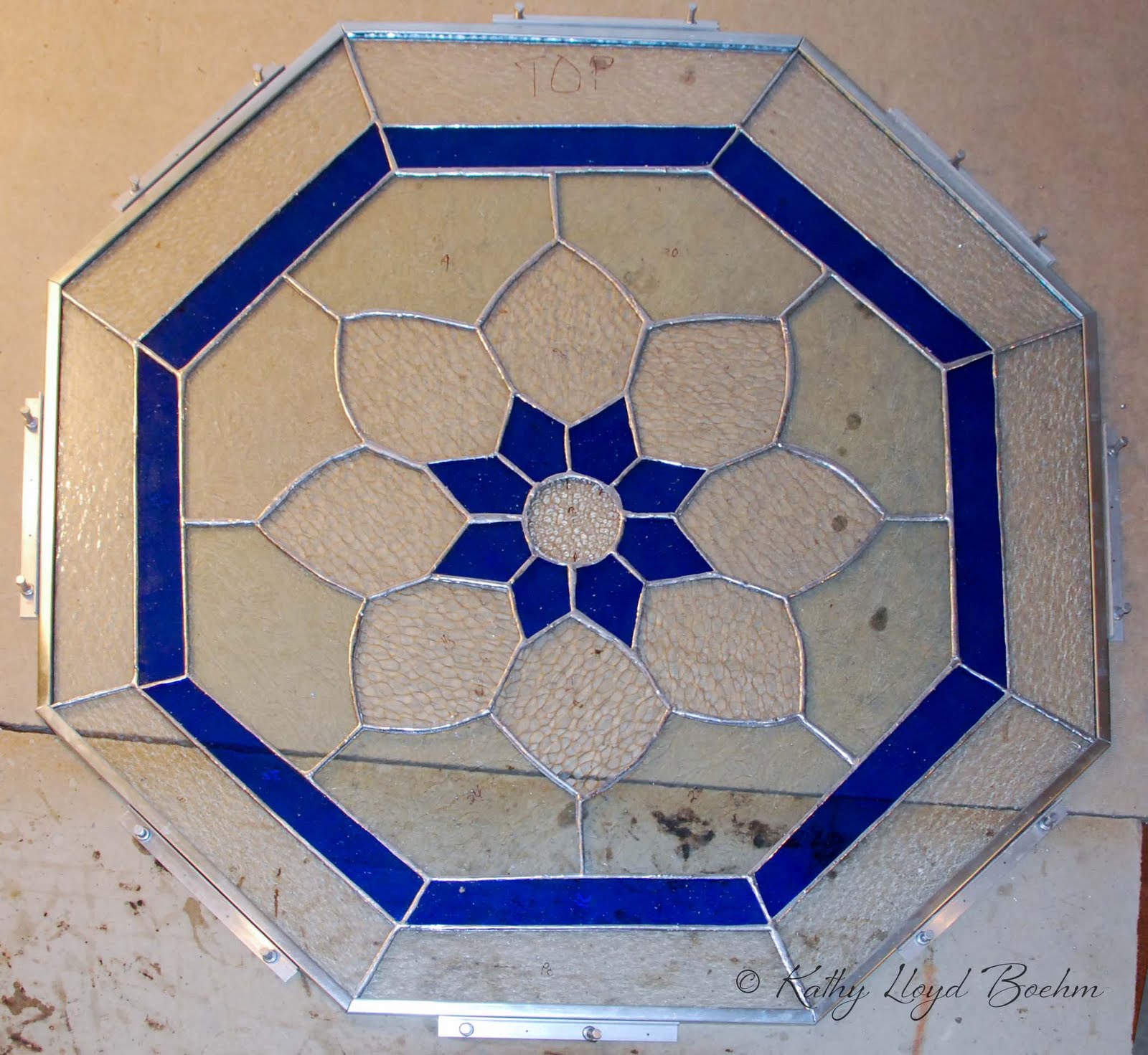 Boehm Stained Glass Blog: Octagonal window completed