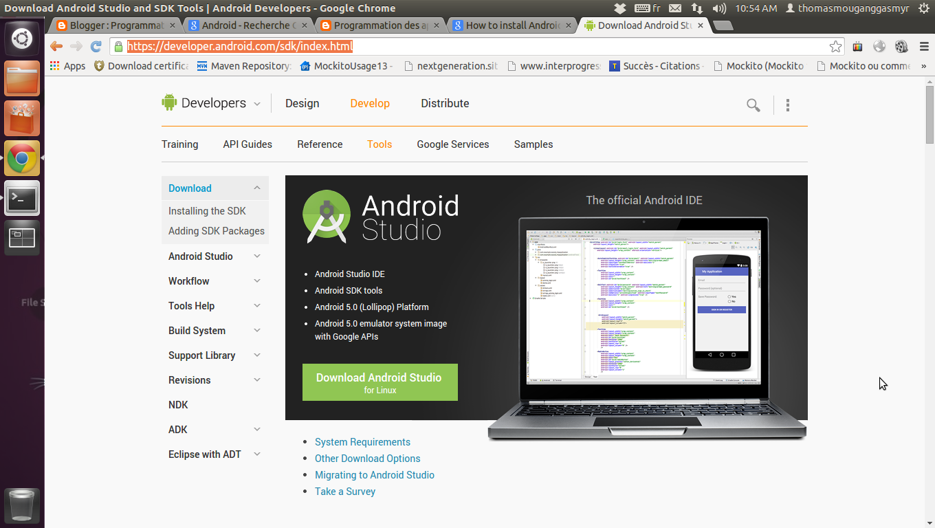 Programmation des applications sous Android: INSTALLATION D'ANDROID STUDIO SOUS LINUX