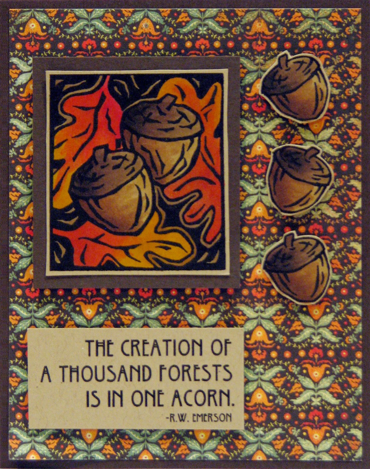 Glitter and Acetate Fall Cards