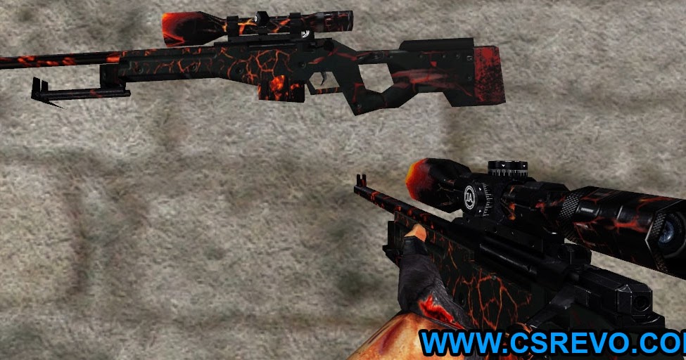 Skin AWP - Fire - HD CS 1.6 - CS Revo!